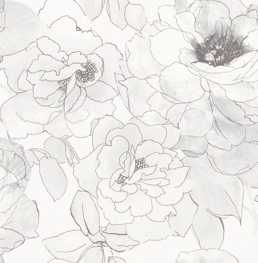 Modern Floral Wallpaper Dark Florals Wildflowers And Roses Mayflower