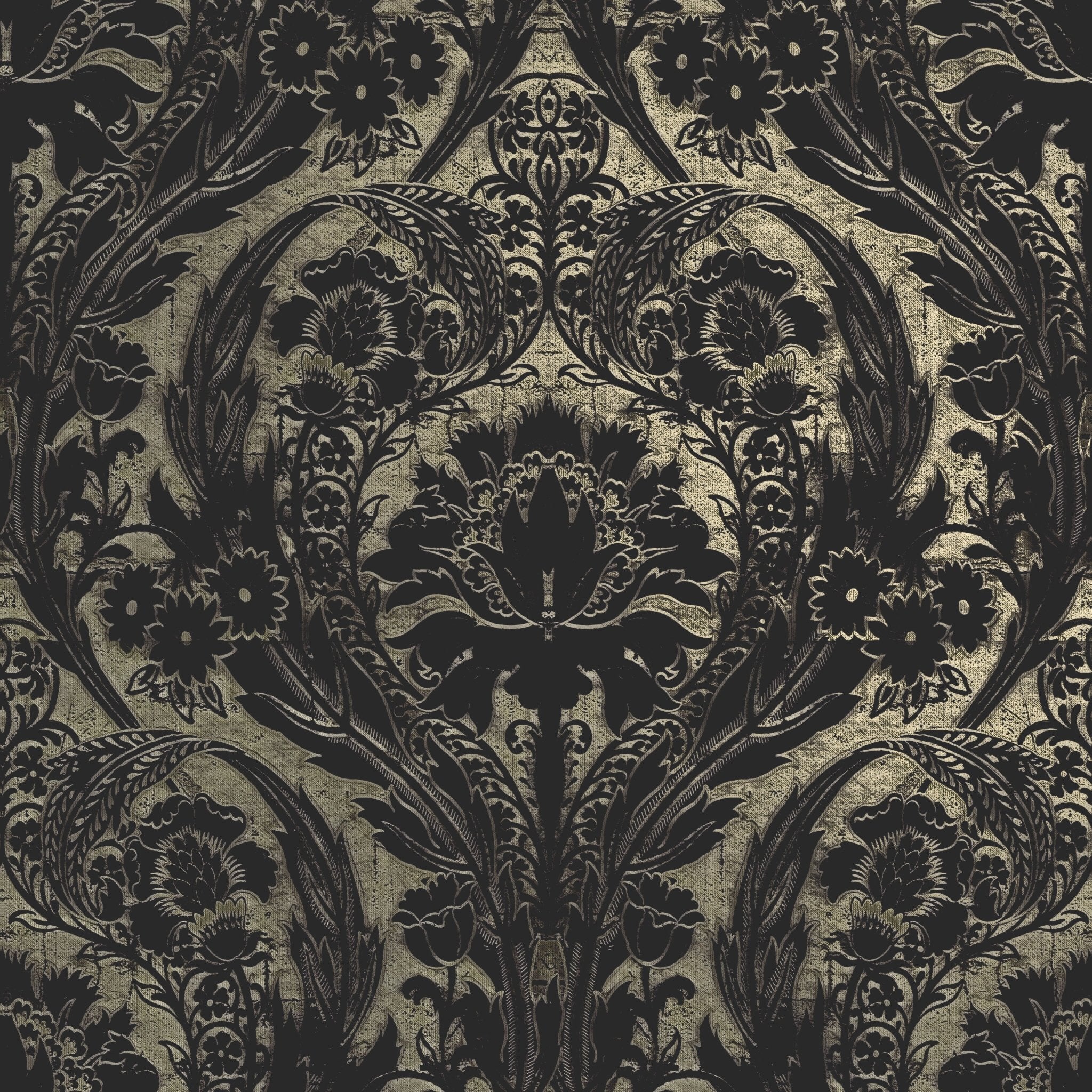 Morrissey Black Gold Gothic Wallpaper – Mayflower Wallpaper