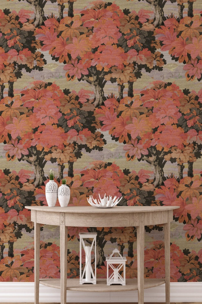 Victorian Autumn Trees Wallpaper – Elegant Fall Woodland – Mayflower ...