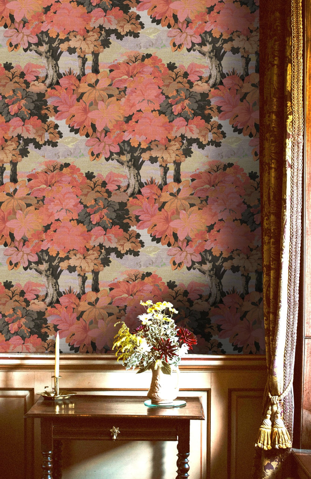 Victorian Autumn Trees Wallpaper – Elegant Fall Woodland – Mayflower ...